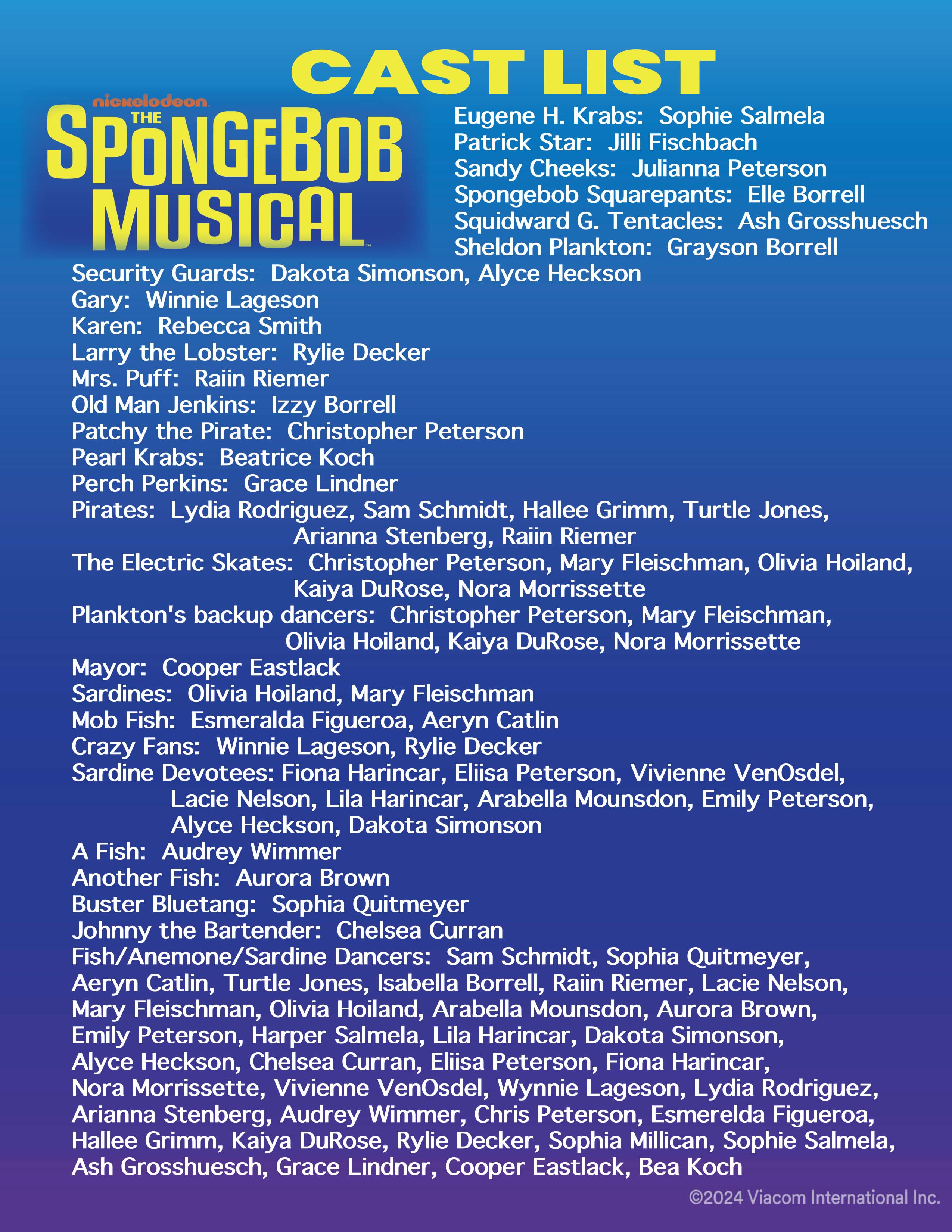 HLWW 2025 FALL MUSICAL – Theatre Arts in the HLWW Community